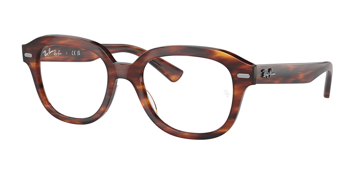 Ray-Ban RX7215F Erik Asian Fit 2144 Eyeglasses in Striped Tortoise ...
