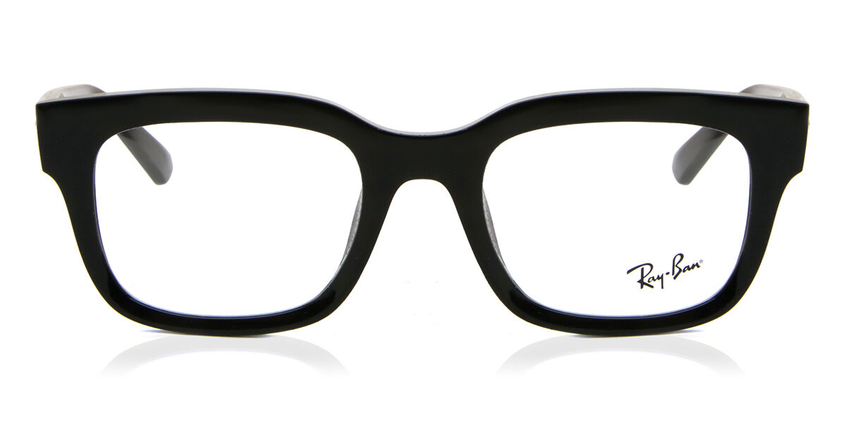 Ray-Ban RX7217F Chad Asian Fit 8260 Square Black Frame Eyeglasses ...