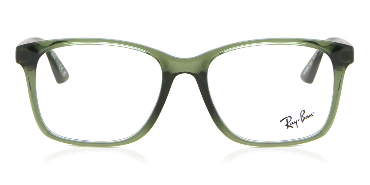 Ray-Ban RX7059D Asian Fit 8272 Square Transparent Olive Green ...