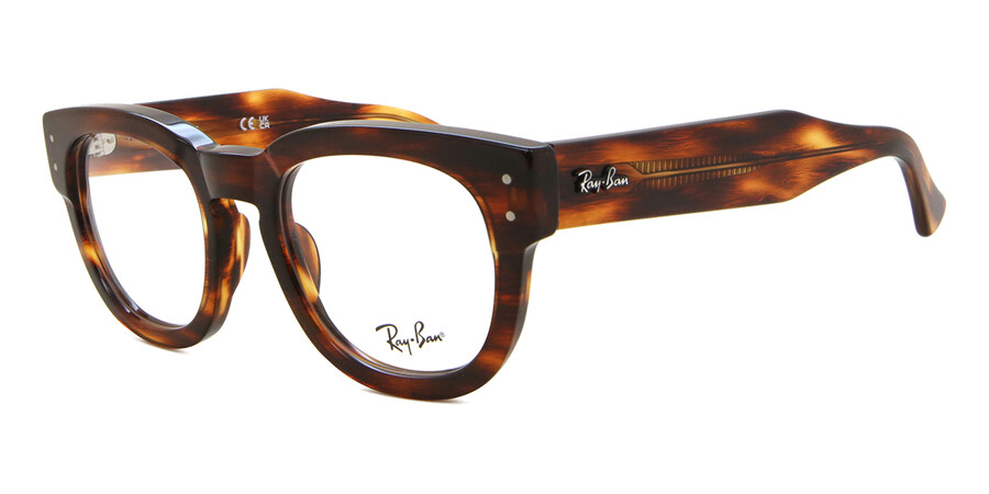 Ray-Ban RX0298V Mega Hawkeye 2144 Square Striped Tortoise Eyeglasses ...