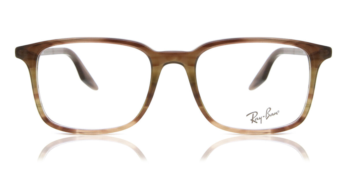 Ray-Ban RX5421 8255 Eyeglasses in Green Brown Striped | SmartBuyGlasses USA
