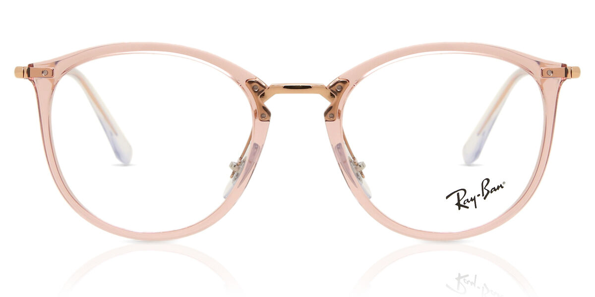 Ray-Ban RX7140 8335 Eyeglasses in Transparent Pink | SmartBuyGlasses USA