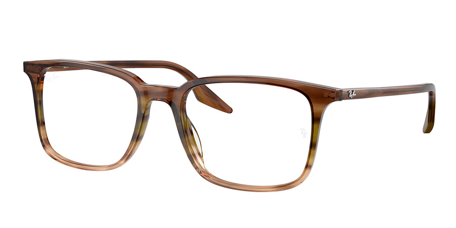 Ray-Ban RX5421F Asian Fit 8255 メガネ - Transparent Striped Brown Green ...