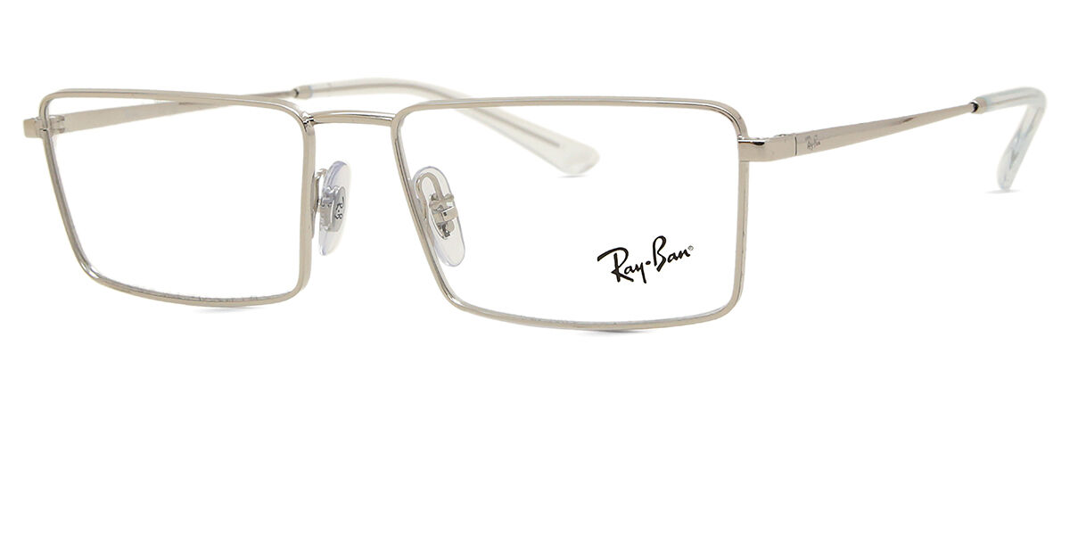 Ray-Ban RX6541 Emy 2501 Rectangle Silver Frame Eyeglasses ...