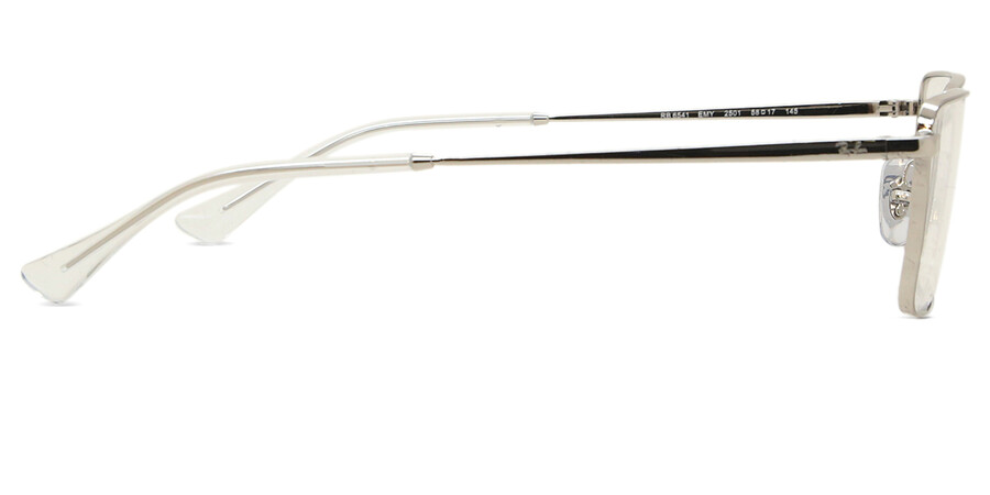 Ray-Ban RX6541 Emy 2501 Rectangle Silver Eyeglasses | Vision Direct ...