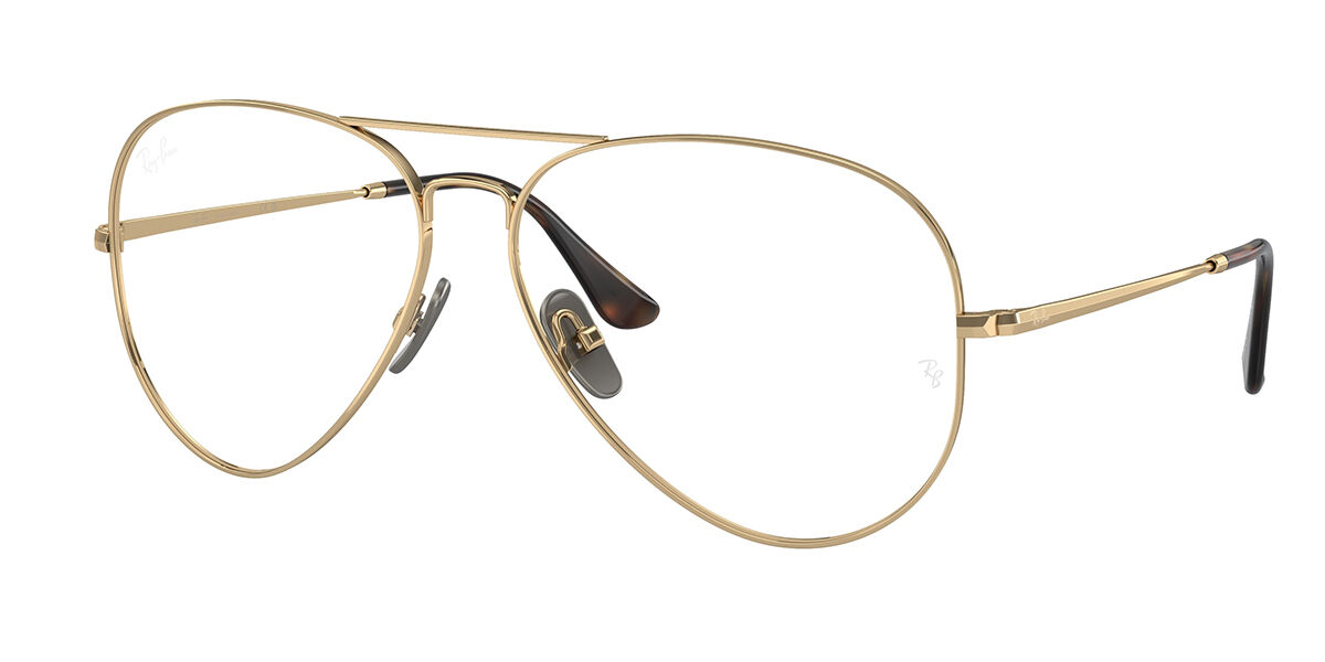 Ray-Ban RX8789 Aviator Titanium 1247 Aviator Light Brown Frame ...