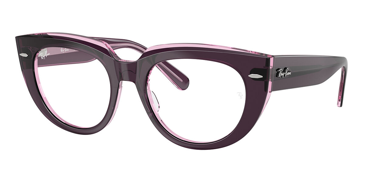 Ray-Ban RX5586 Doreen 8364 Glasses Violet on Transparent Pink ...
