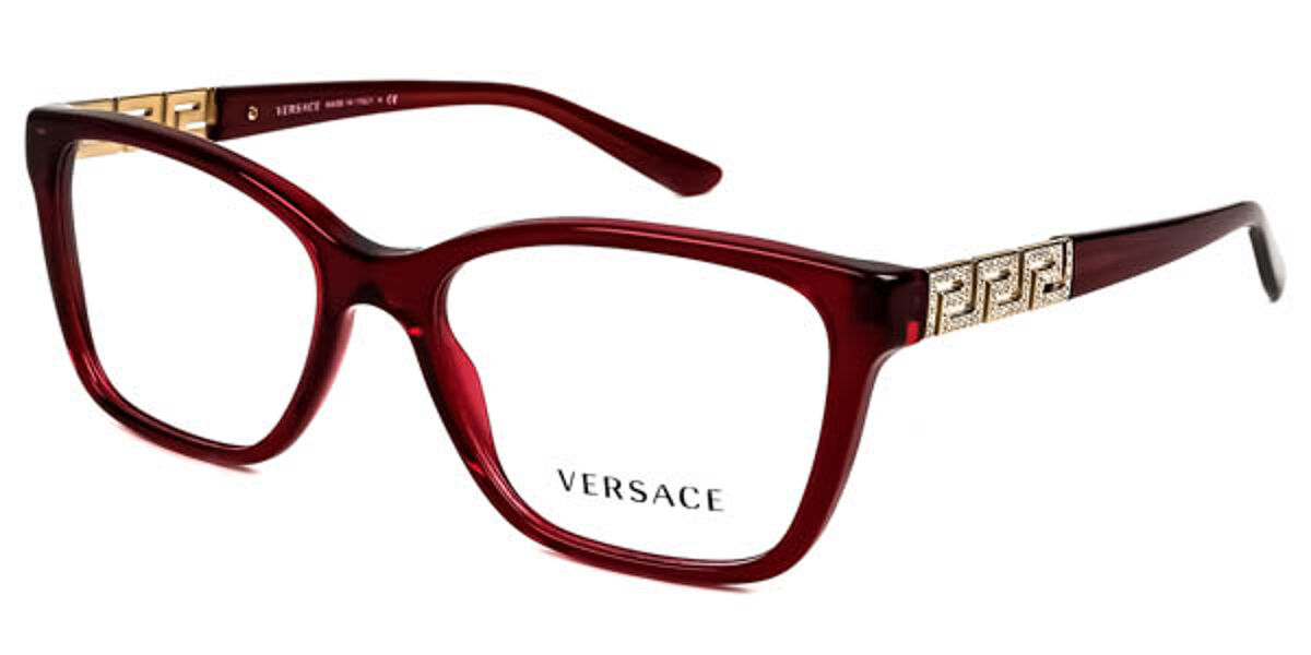 Versace VE3192B 388 Eyeglasses in Transparent Red | SmartBuyGlasses USA
