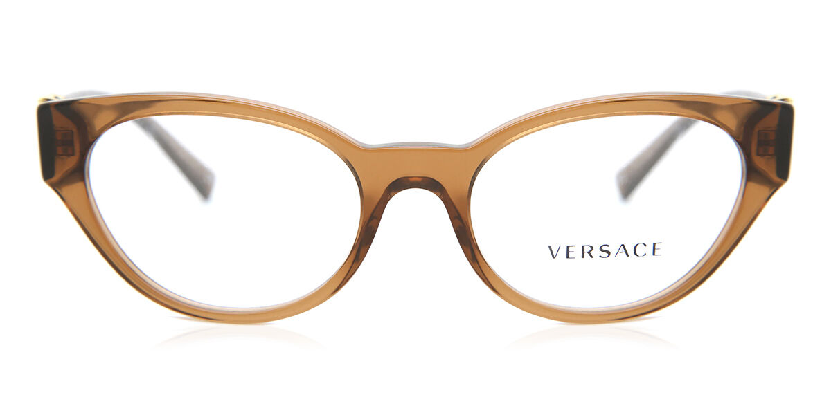 Versace VE3282 5028 Glasses Transparent Brown | VisionDirect Australia