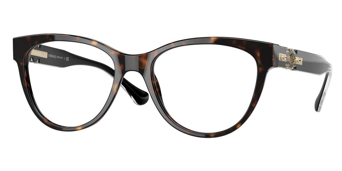 Versace VE3307 108 Eyeglasses in Havana | SmartBuyGlasses USA