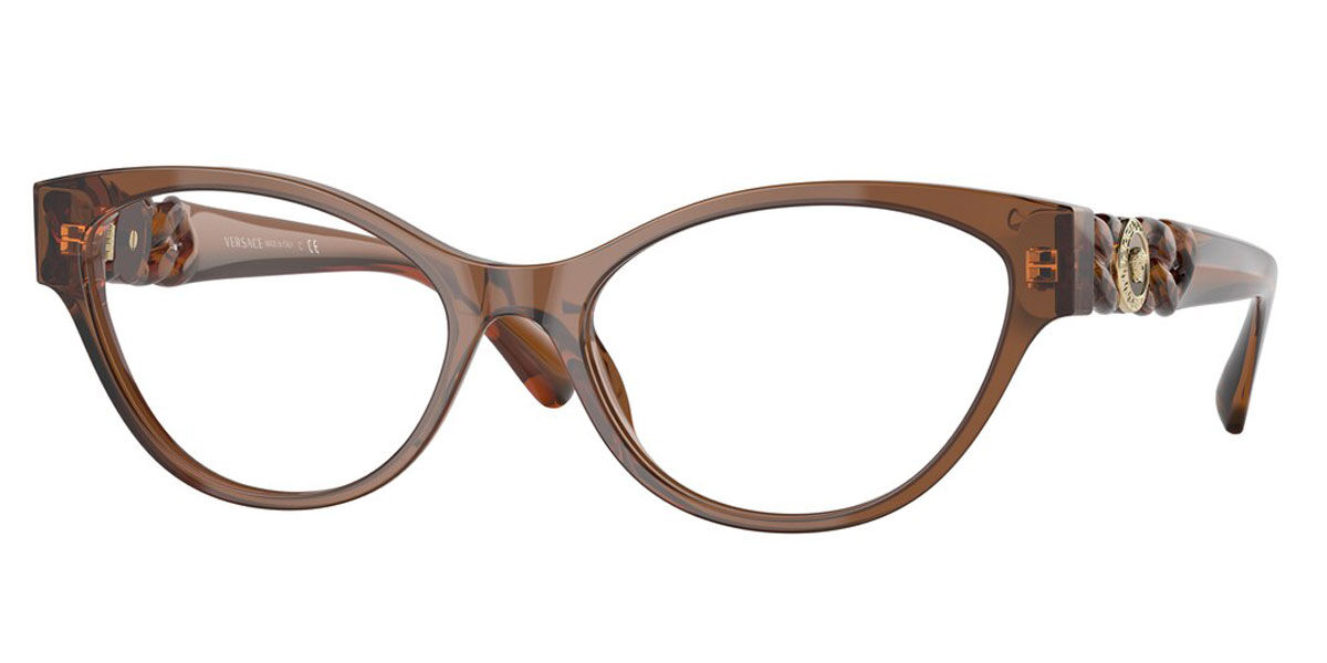 Versace VE3305 5028 Glasses Transparent Brown | VisionDirect Australia