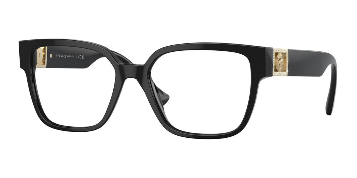 Versace VE3329BF Asian Fit GB1 Glasses Black | VisionDirect Australia