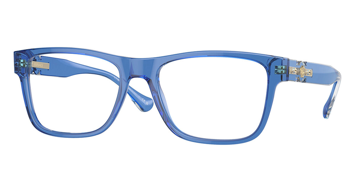 Versace VE3303 5415 Eyeglasses in Transparent Blue | SmartBuyGlasses USA