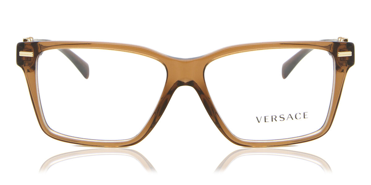 Versace VE3335 5028 Glasses Transparent Brown | VisionDirect Australia