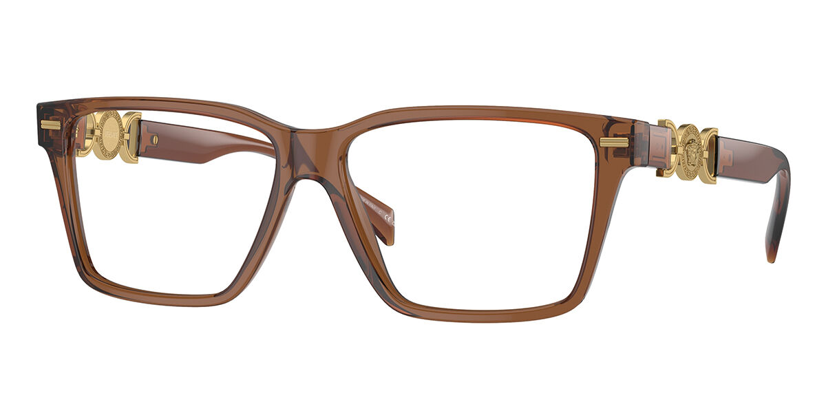 Versace VE3335F Asian Fit 5028 Glasses Transparent Brown | VisionDirect Australia