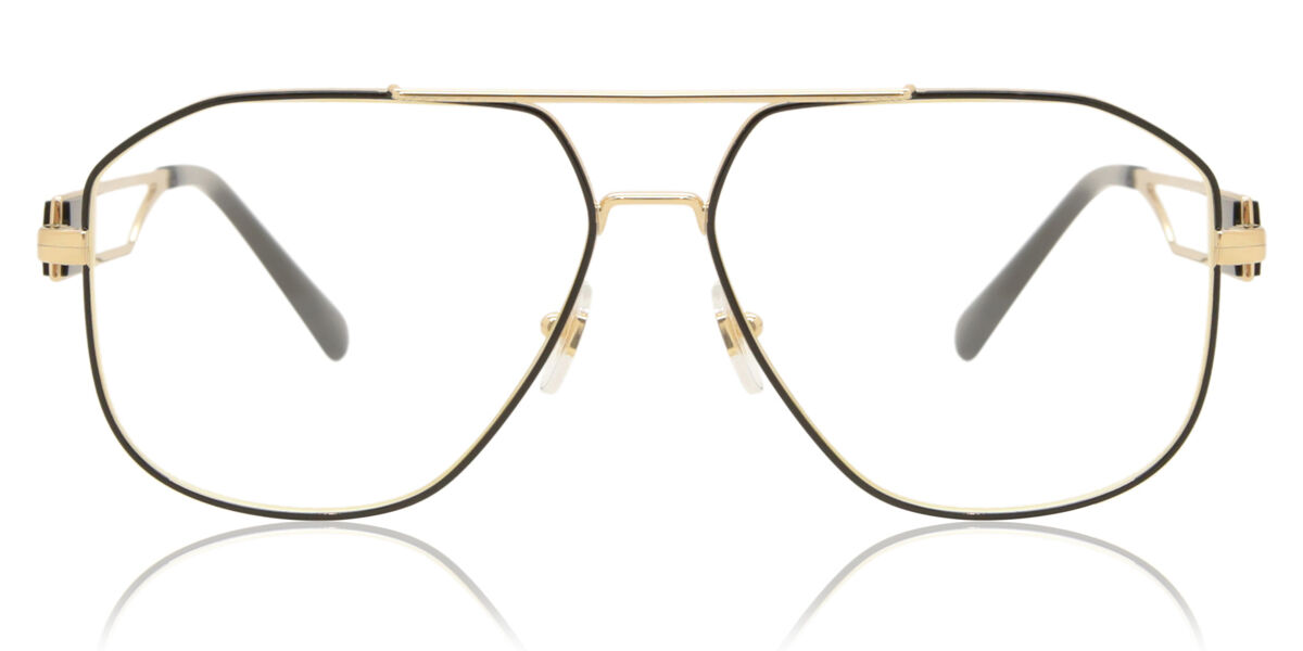 Versace VE1287 1443 Eyeglasses in Black on Gold | SmartBuyGlasses USA