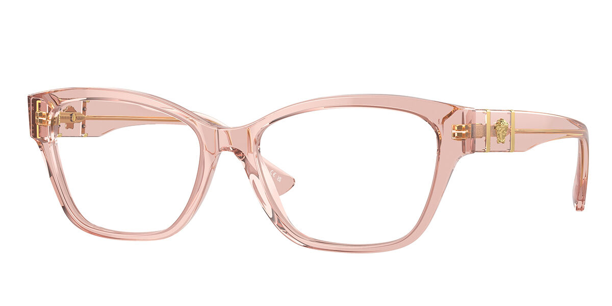 Versace VE3344 5434 Eyeglasses in Transparent Pink | SmartBuyGlasses USA
