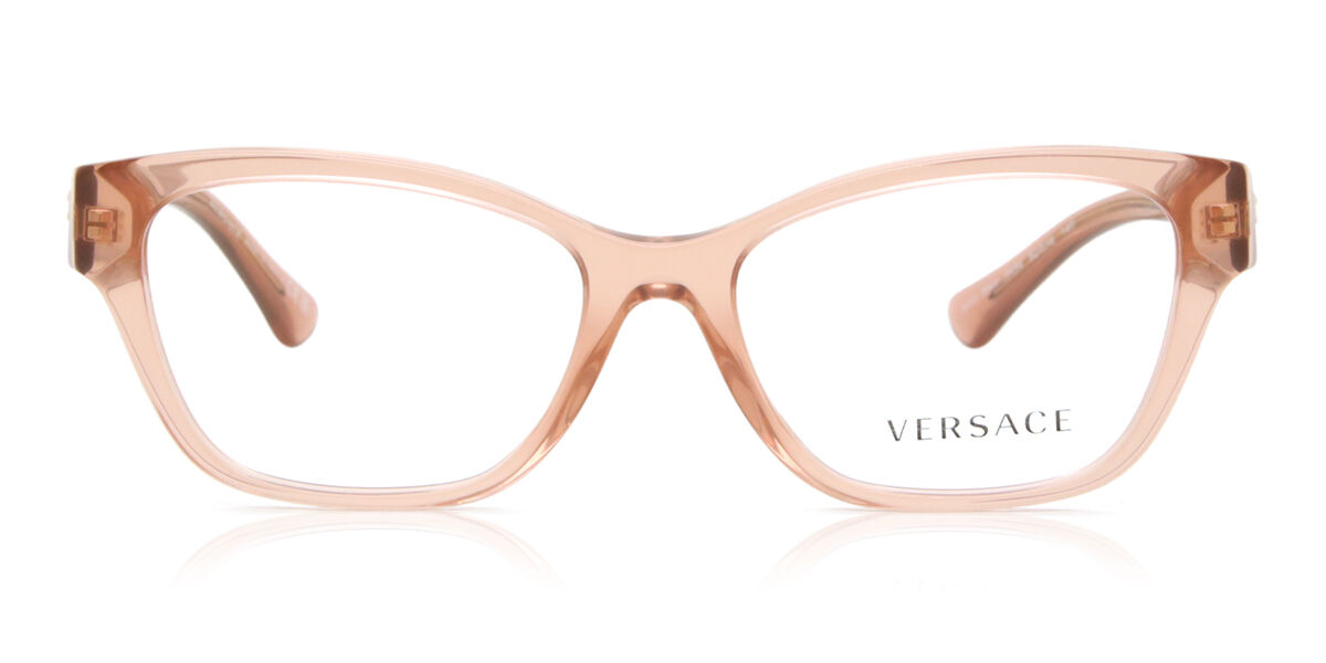 Versace VE3344 5434 Eyeglasses in Transparent Pink | SmartBuyGlasses USA