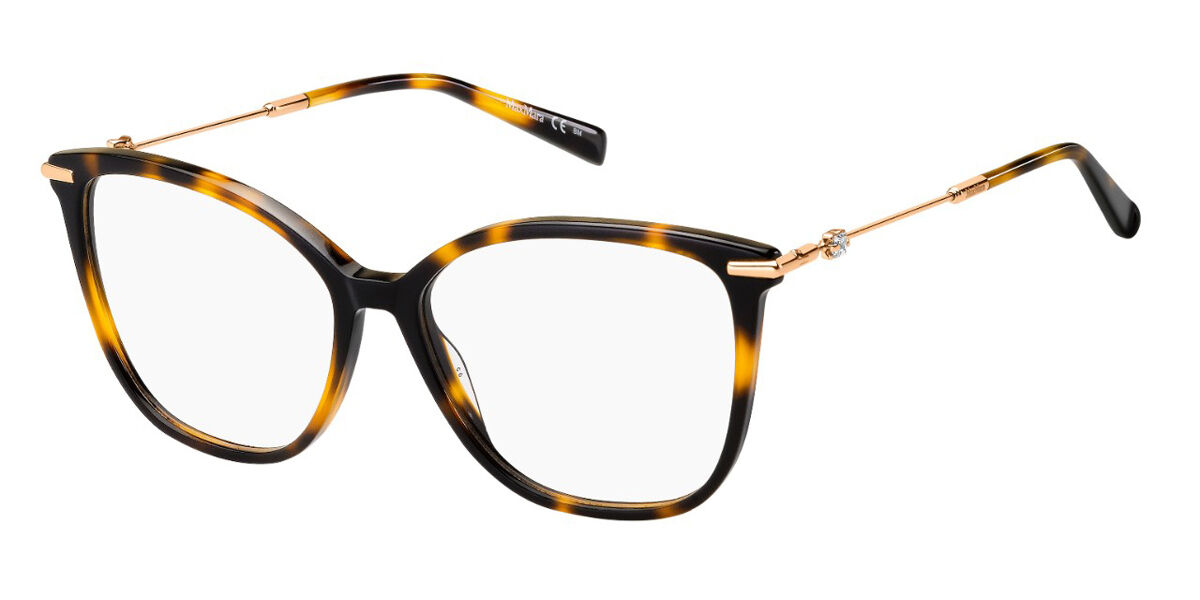 Max Mara MM1414 05L Eyeglasses in Dark Havana | SmartBuyGlasses USA
