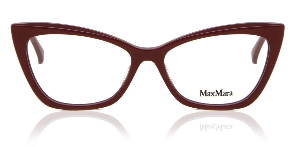 Max Mara MM5016 066 Eyeglasses in Shiny Dark Red | SmartBuyGlasses USA