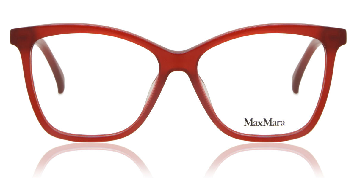 Max Mara MM5017 066 Eyeglasses in Transparent Red | SmartBuyGlasses USA