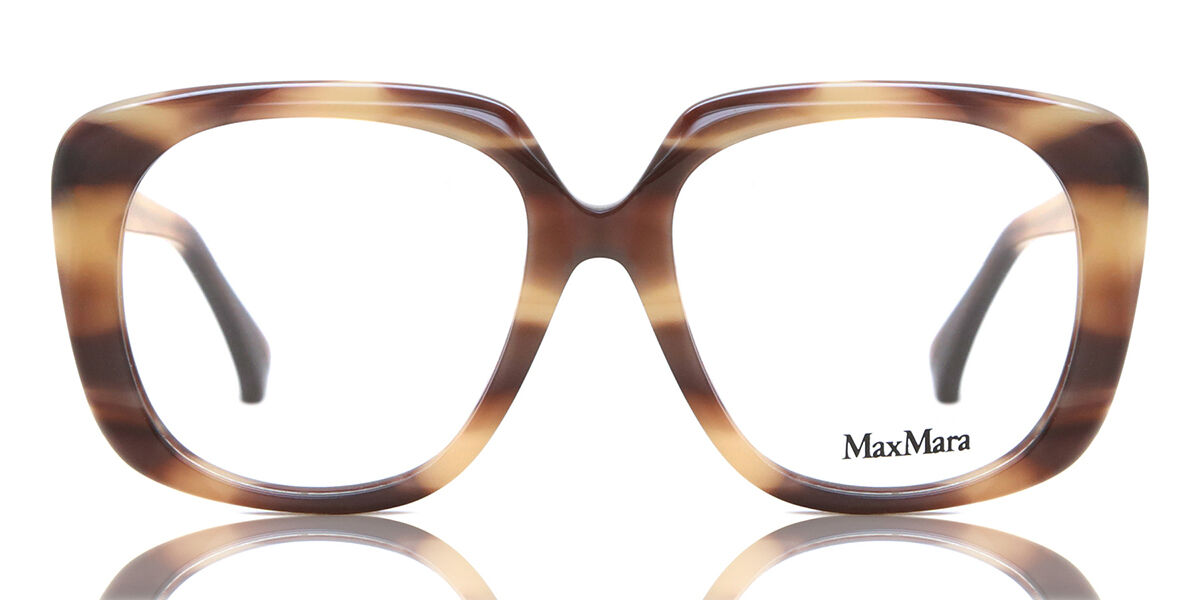 Max Mara MM5058 048 Butterfly Havana Eyeglasses | Vision Direct Australia