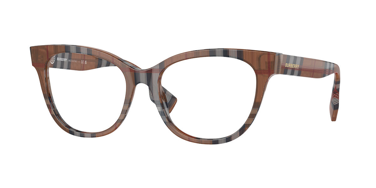 Burberry BE2375 EVELYN 3966 Eyeglasses in Pattern Check Brown ...