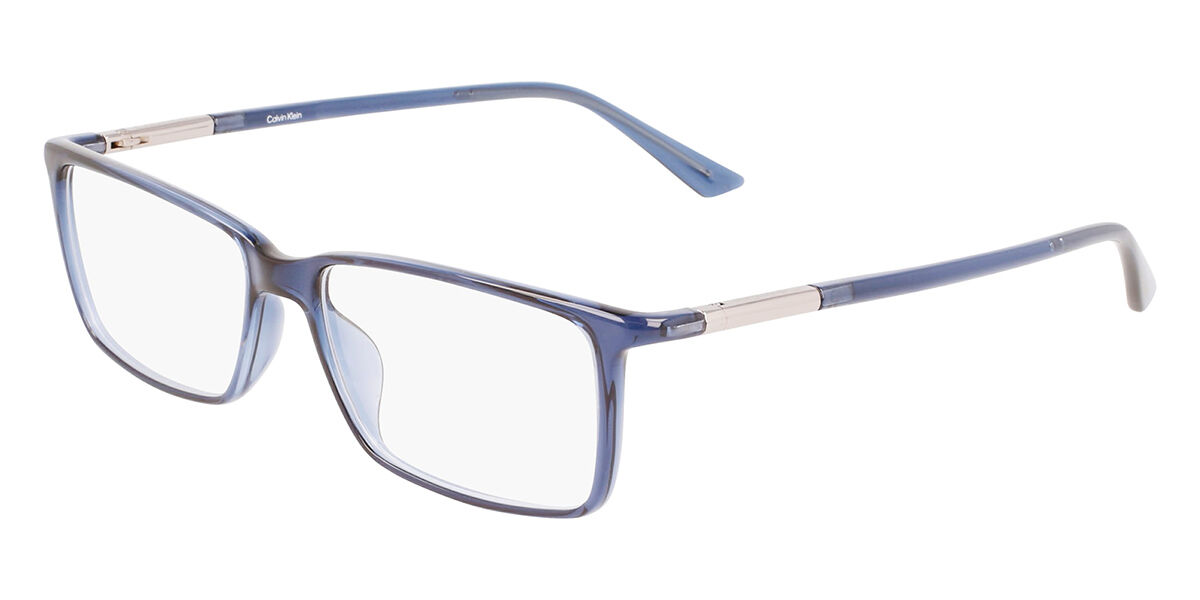 Calvin Klein CK21523 004 Glasses Transparent Shiny Blue | VisionDirect ...