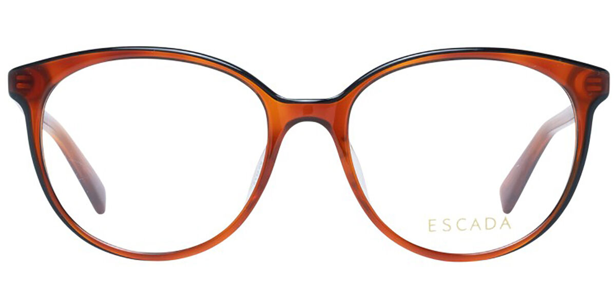 Escada VESA14 09D6 Eyeglasses in Transparent Dark Brown Top Black ...