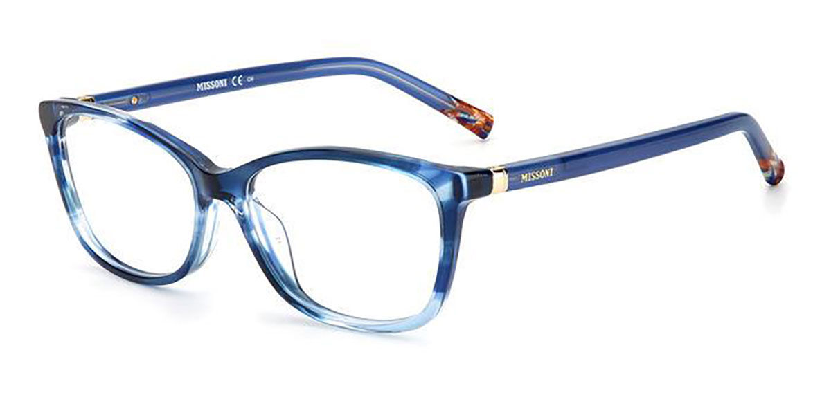 Missoni MIS 0039 Y00 Eyeglasses in Transparent Striped Blue | SmartBuyGlasses USA