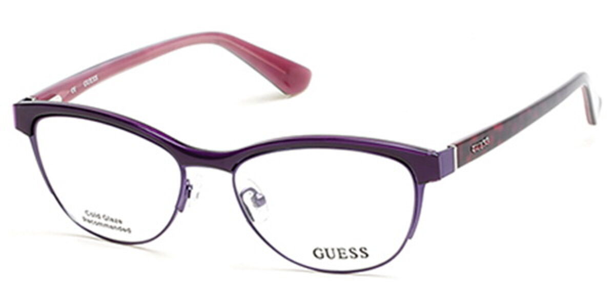 Guess GU2523 083 Eyeglasses in Purple | SmartBuyGlasses USA