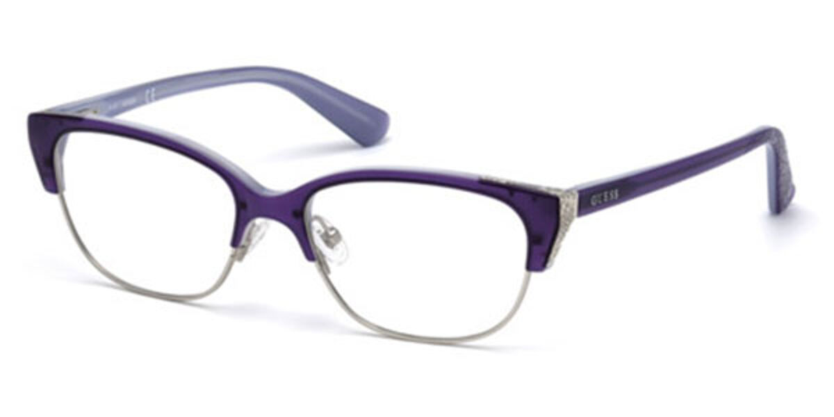 Guess GU2590 081 Eyeglasses in Purple | SmartBuyGlasses USA