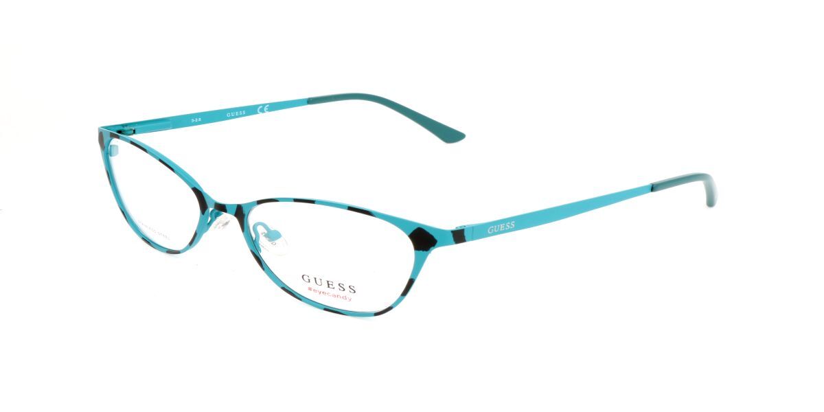 Guess GU3010 089 Cat Eye Blue Eyeglasses | SmartBuyGlasses US