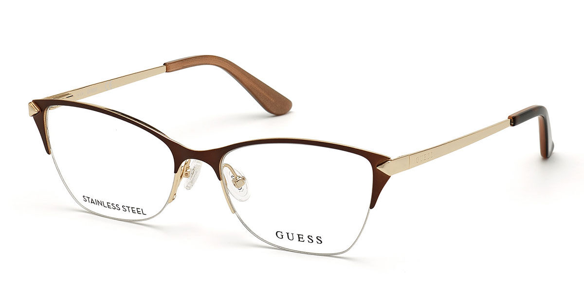 Guess GU2777 049 Eyeglasses in Dark Brown Opal | SmartBuyGlasses USA