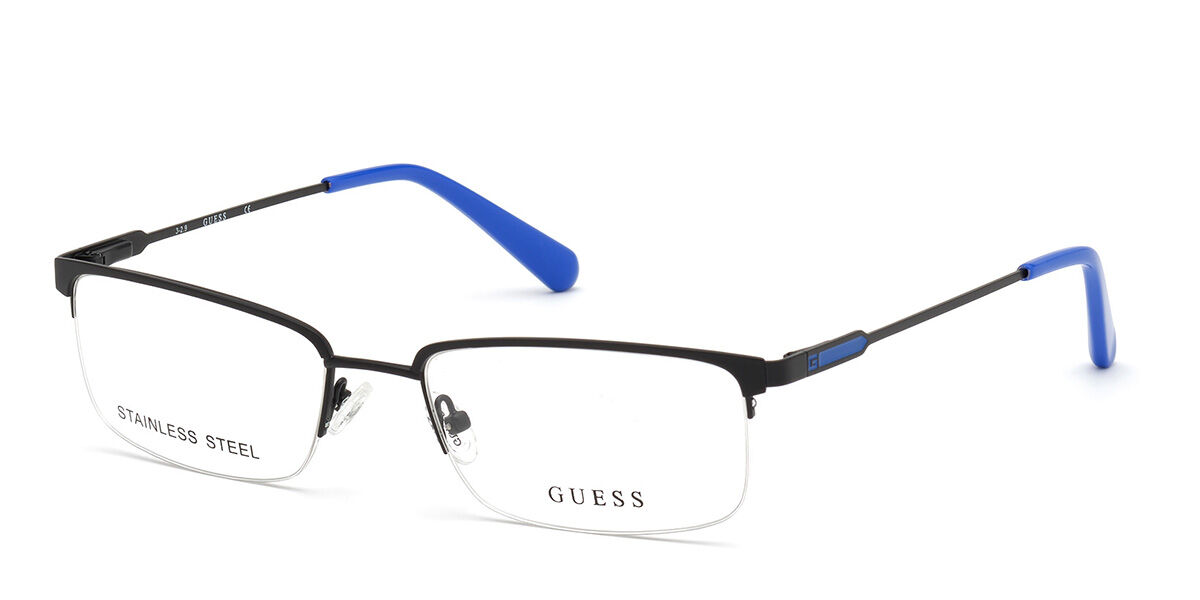 Guess GU50005 002 Rectangle Matte Black Eyeglasses | Vision Direct ...