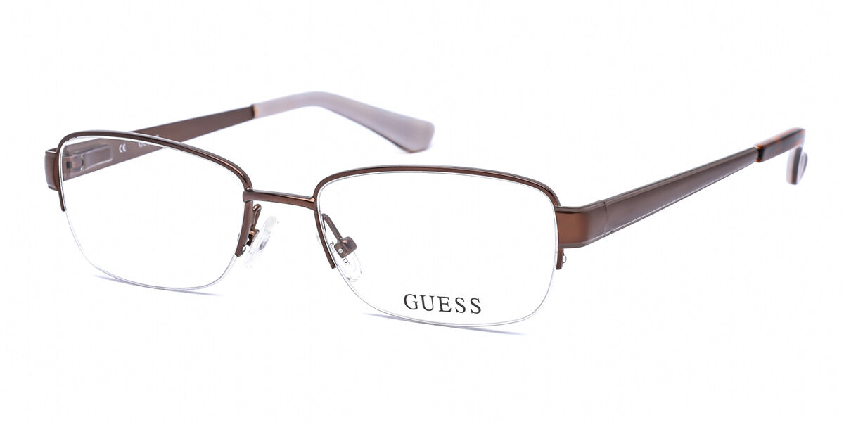 Guess GU2514 049 Eyeglasses in Matte Brown | SmartBuyGlasses USA