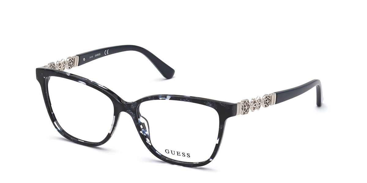 Guess GU 2832 092 Glasses Glittered Blue Havana | VisionDirect Australia