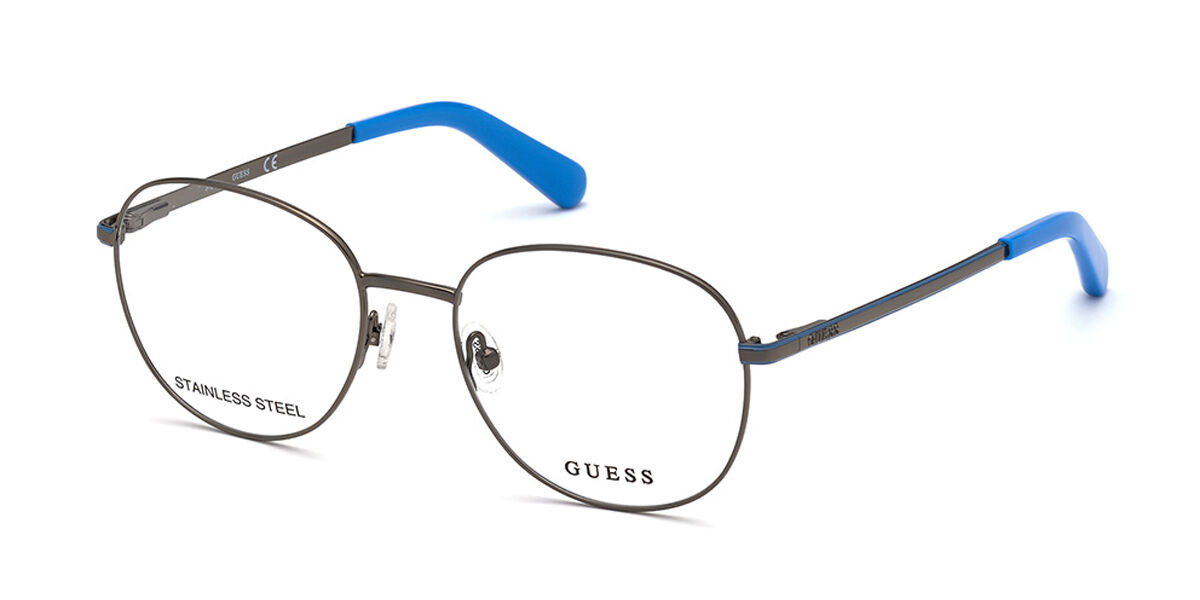 Guess GU50035 008 Eyeglasses in Shiny Anthracite Grey | SmartBuyGlasses USA