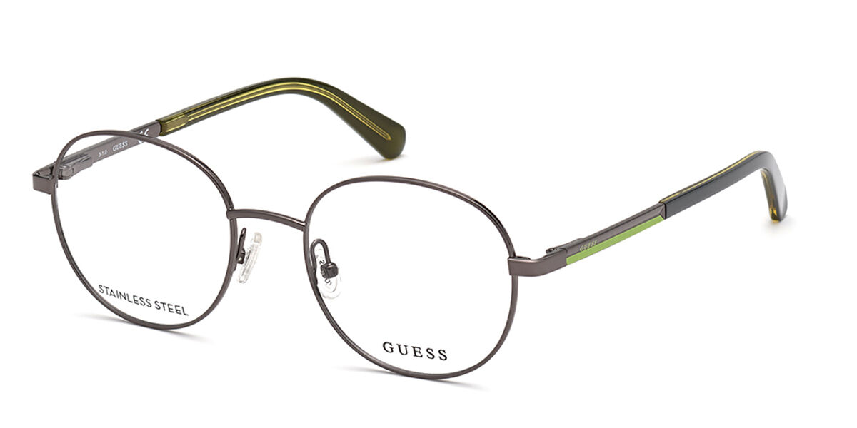 Guess GU50025 008 Eyeglasses in Shiny Anthracite Grey | SmartBuyGlasses USA