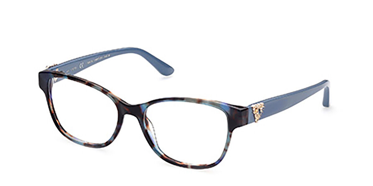 Guess GU2854-S 092 Oval Blue Havana Eyeglasses | SmartBuyGlasses US