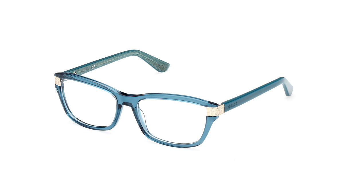 Guess GU2956 087 Eyeglasses in Transparent Turquoise | SmartBuyGlasses USA