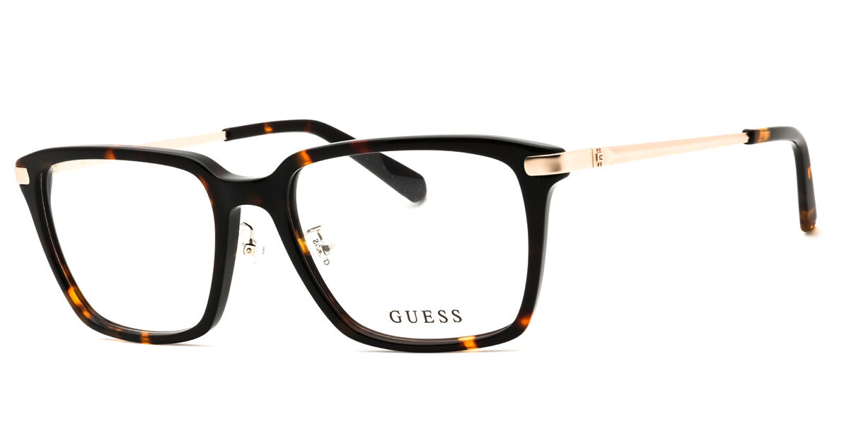 Guess GU50206-D Asian Fit 052 Rectangle Dark Tortoise Frame Eyeglasses ...