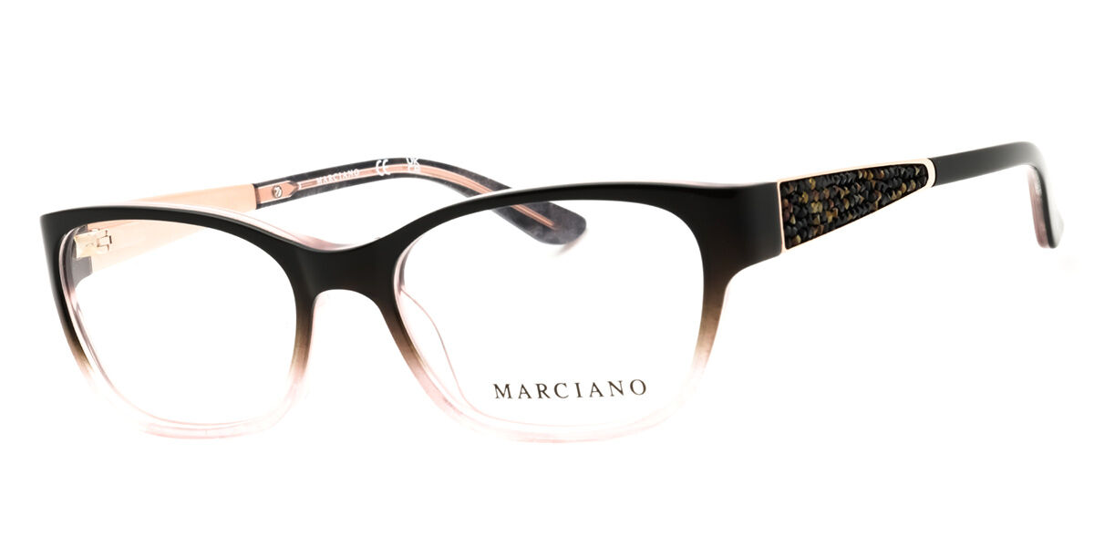 Guess GM50026 005 Rectangle Faded Black Brown Frame Eyeglasses ...