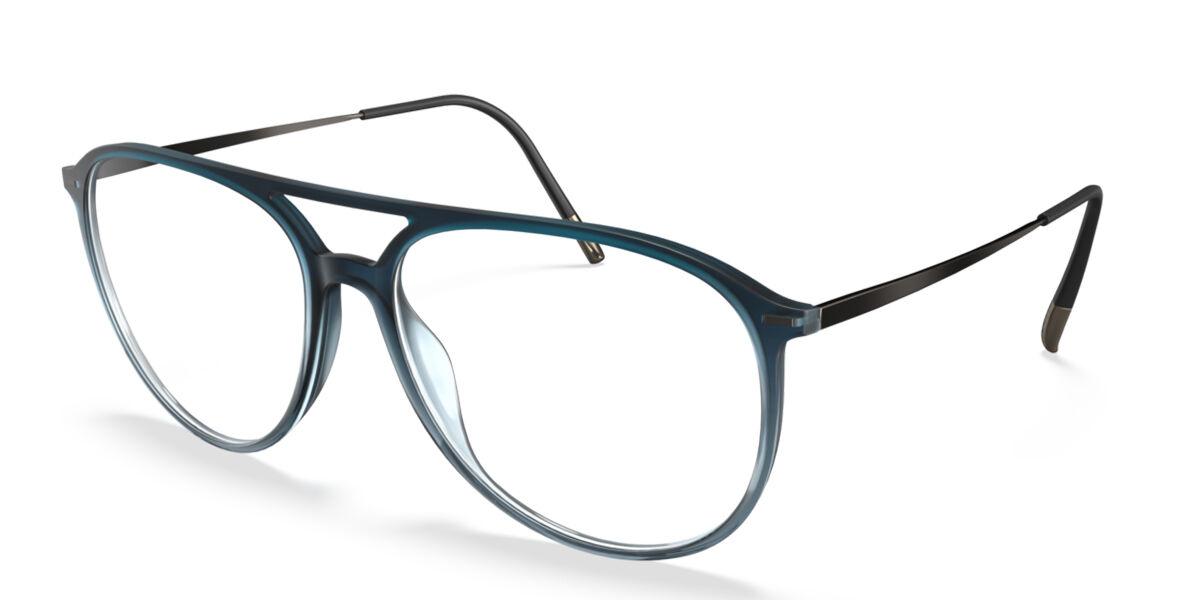 Silhouette Illusion Lite 2948 4760 Eyeglasses in Transparent Blue Green ...