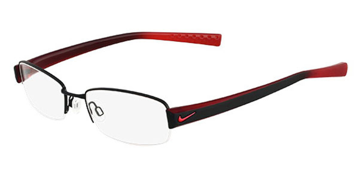 Nike 8073 018 Eyeglasses in Satin Black Team Red | SmartBuyGlasses USA