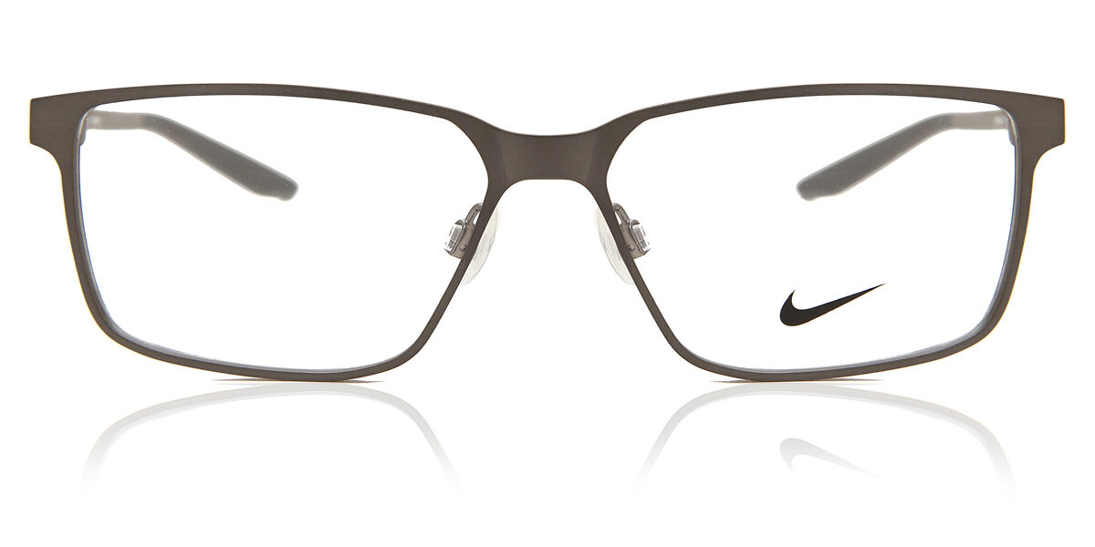 Nike 8048 071 Square Brushed Gunmetal Eyeglasses | SmartBuyGlasses US