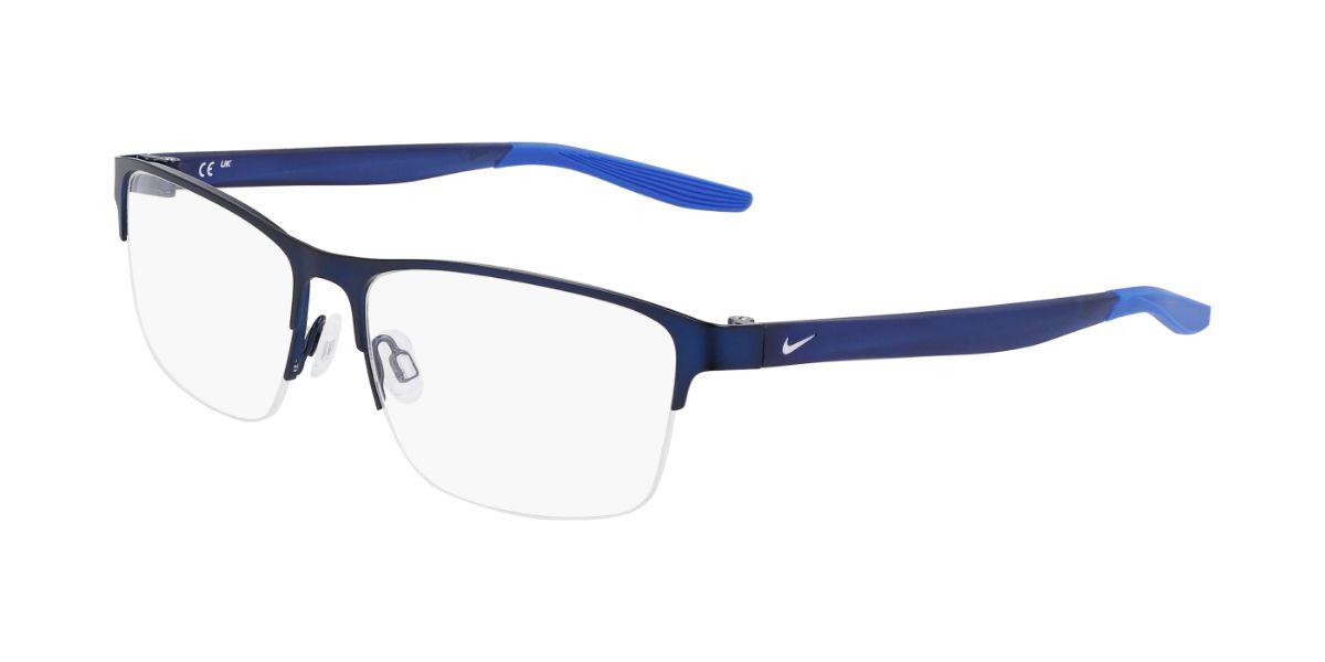 Nike 8153 410 Eyeglasses in Satin Navy Blue | SmartBuyGlasses USA