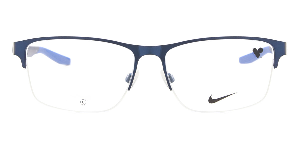 Nike 8153 410 Eyeglasses in Satin Navy Blue | SmartBuyGlasses USA