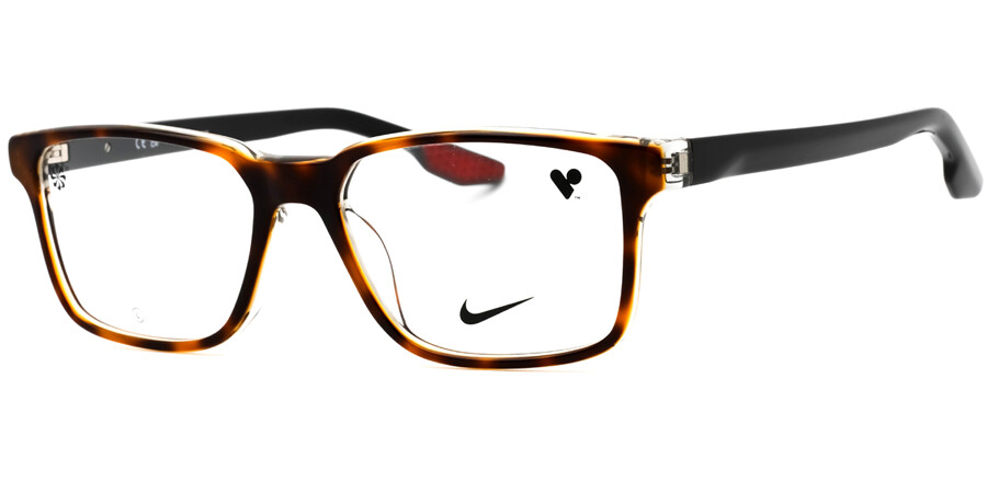 Nike 7160 N 242 Rectangle Dark Tortoise On Clear Eyeglasses | Vision ...