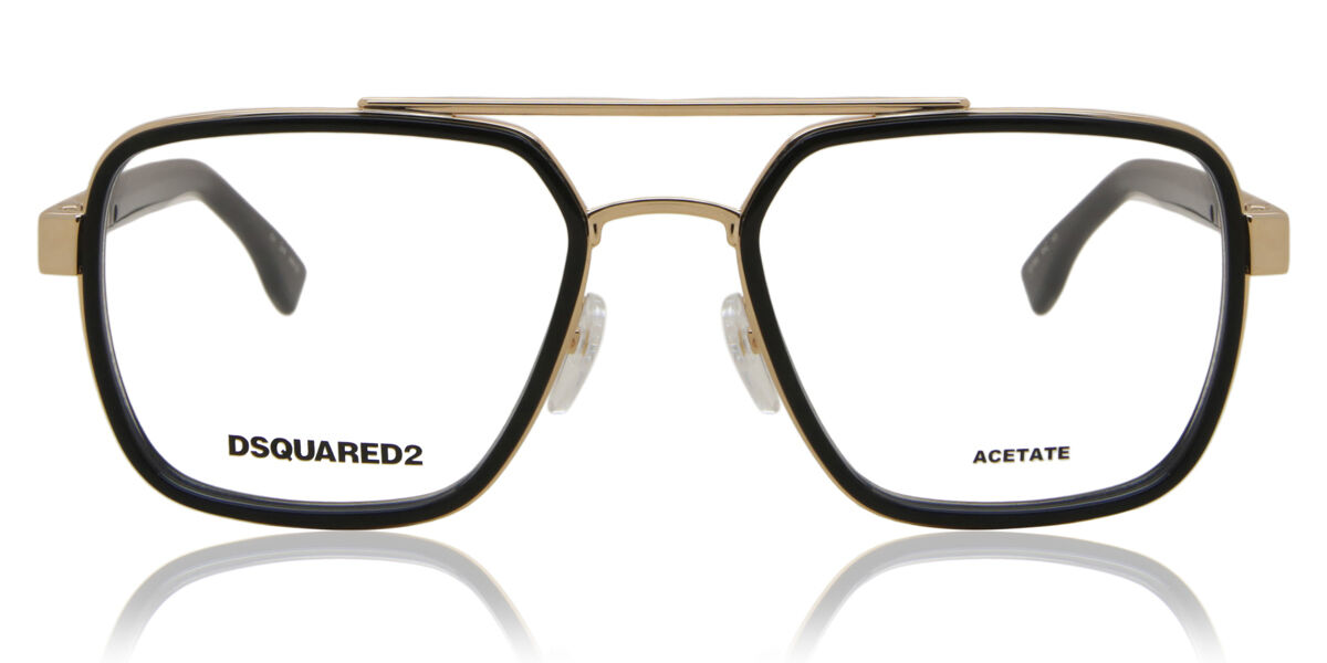 立即購買Dsquared2 D2 0064 RHL 眼鏡 Gold Black | SmartBuyGlasses 香港